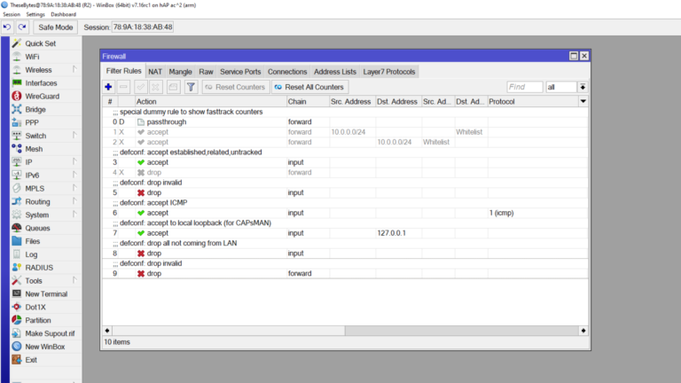 Mikrotik Block All Traffic Except Whitelisted Ips With Firewall