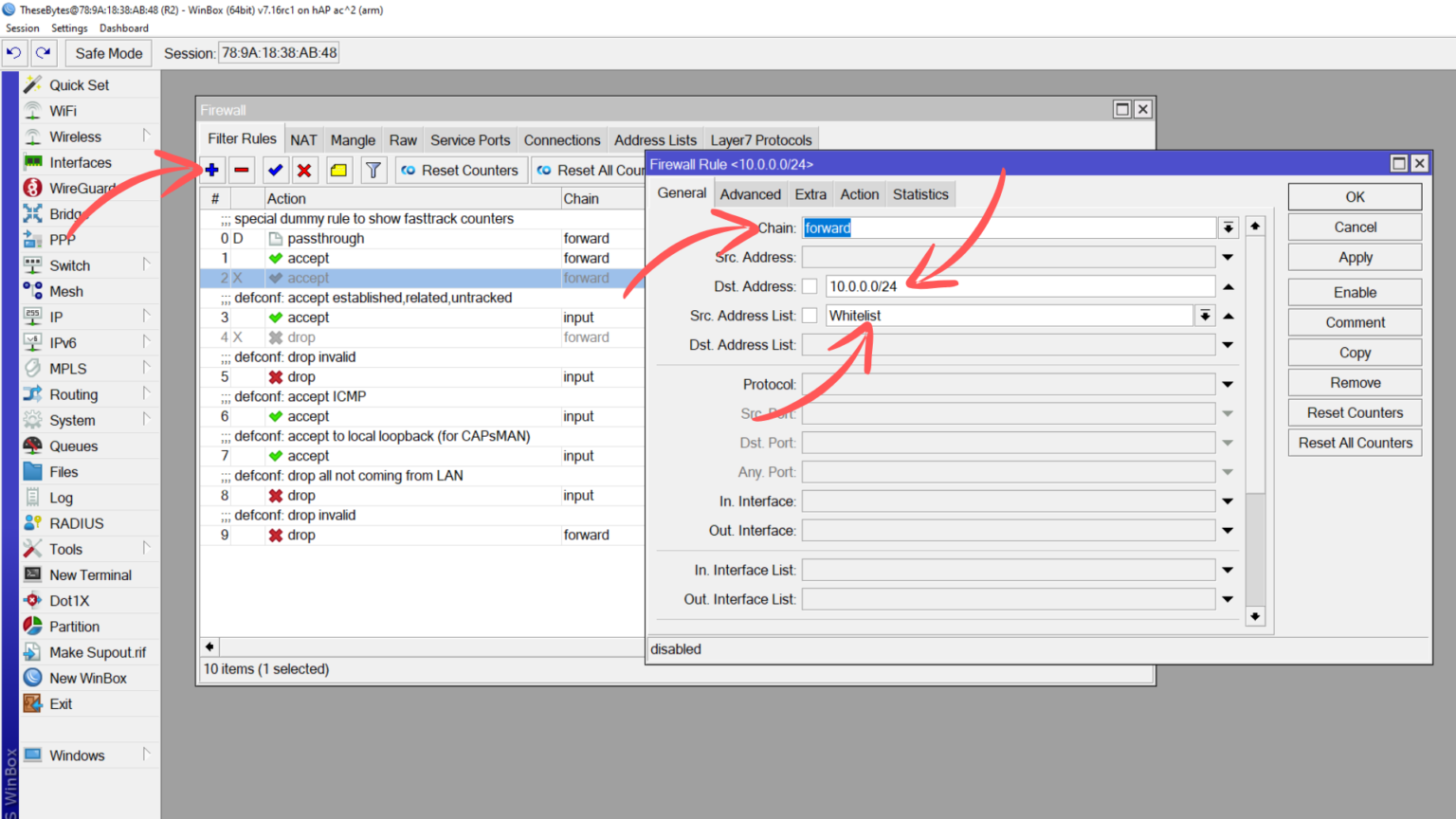 MikroTik: Block All Traffic Except Whitelisted IPs With Firewall ...
